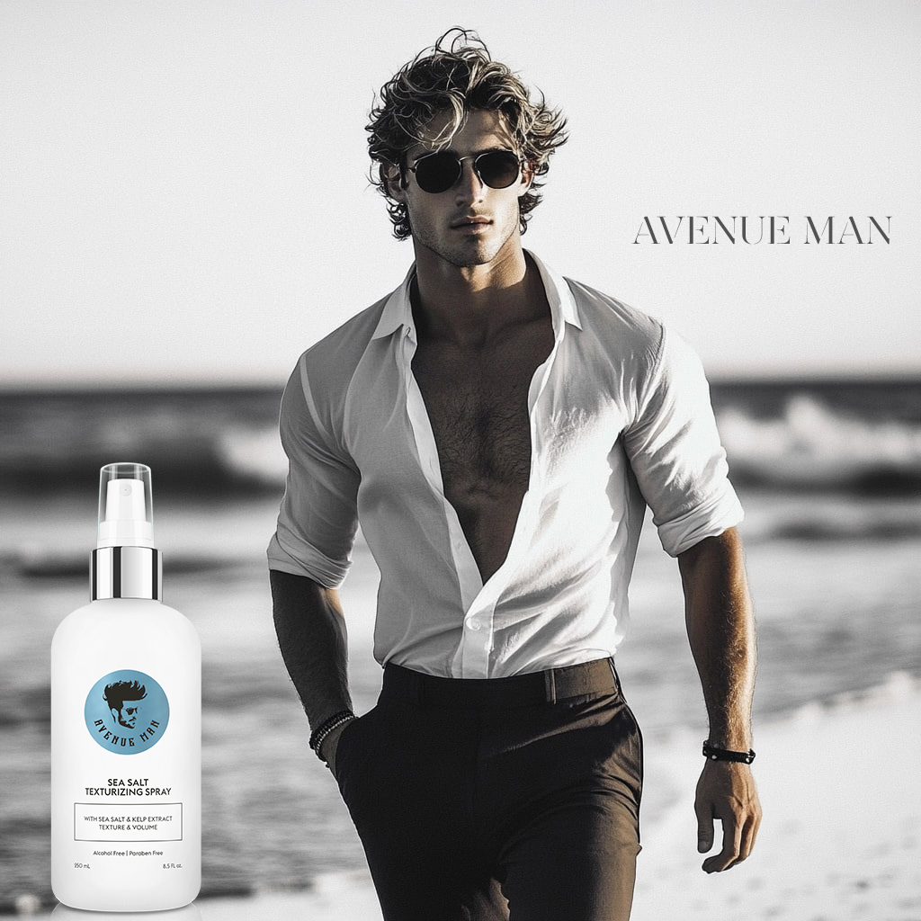 Natural Texture & Volume with Avenue Man’s Sea Salt Spray – Avenue Man ...